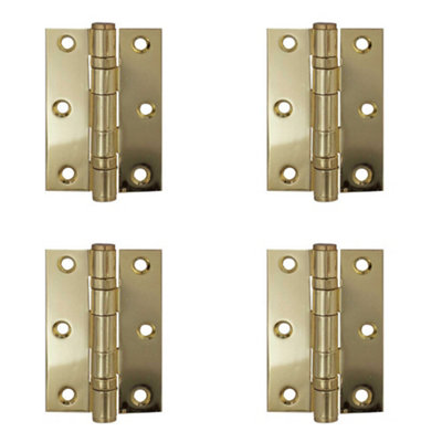 4 PACK Premium Grade 7 Steel Ball Bearing Hinge - 76x50mm in Electro ...