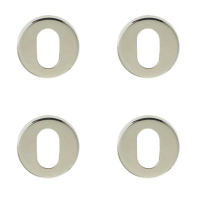 4 PACK Premium Polished Stainless Steel Oval Escutcheons - Grade 304 ...