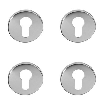 4 PACK Premium Stainless Steel Euro Profile Escutcheons 52x5mm - Grade ...