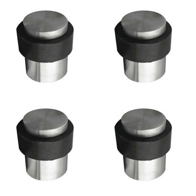 4 PACK Premium Stainless Steel Floor Mounted Door Stops 40x30mm - Sleek ...