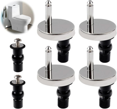 4 Pack Quick Release Toilet Seat Fixings, Universal Toilet Seat Hinge ...
