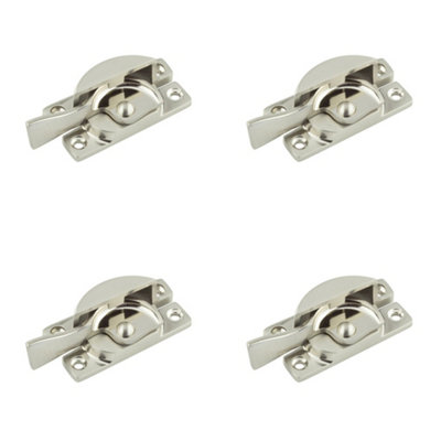 4 PACK Satin Nickel Fasteners for Modern Windows - Window Fastener