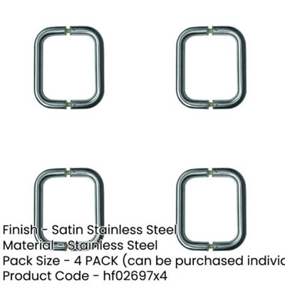 4 PACK Sleek Stainless Steel D Shape Pull Handle for Modern Interiors ...