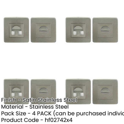 4 PACK Square Turn and Release Mechanism for Doors