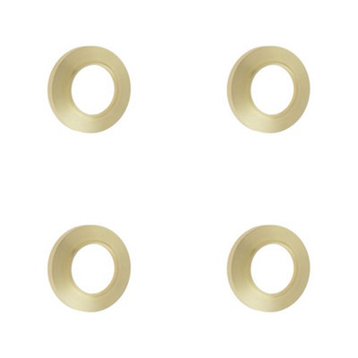 4 PACK Stylish Chamfered Outer Roses in Grade 304 Satin Brass for Doors ...