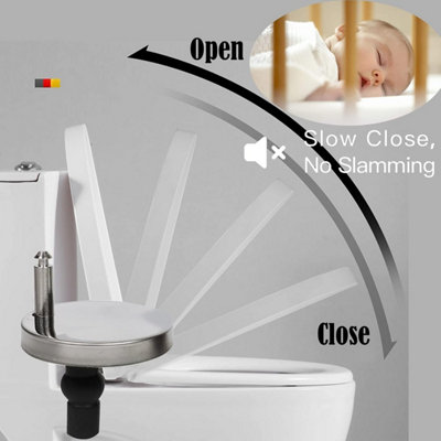 4 Pack Toilet Seat Fittings, Quick Release Toilet Seat Hinges, Soft ...
