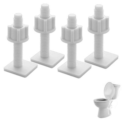 4 Pack Toilet Seat Repair Screws Kits 2.7x2.7CM Plastic Hinge Bolt ...