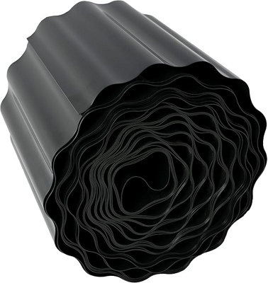4 Pack Wavy Lawn Edging Black for Garden Borders