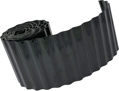 4 Pack Wavy Lawn Edging Black for Garden Borders
