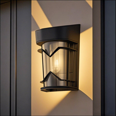4 Packs Solar Outdoor Wall Lights, Warm Light Garden Lights, Automatic ...