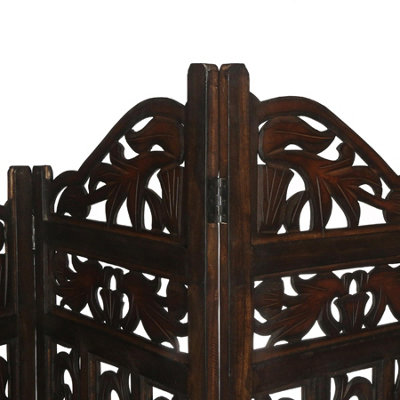 4 Panel Heavy Duty Carved Screen Wooden Gamla Design Screen Room ...