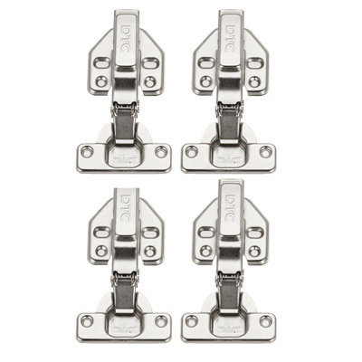 4 Pcs 110 Degree Soft Close Half Overlay Cabinet Door Hinges