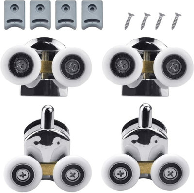 4 PCS 23mm shower door rollers. Sliding door runners wheels, 2 top and ...