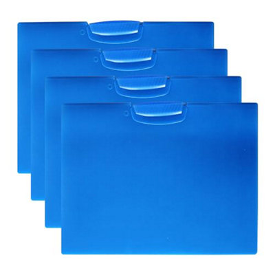 4 PCS A4 Report Folder Transparent with Coloured Clips Front ...