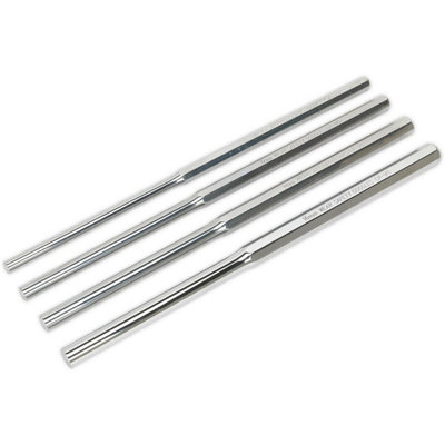 4 Piece 350mm Extra-Long Parallel Pin Punch Set - Hardened & Tempered ...