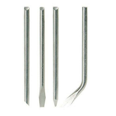 4 Piece 60W Soldering Iron Tips Set Bent Cut Off Point Chisel Tips