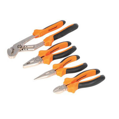 4 Piece Expert Pliers Set Combination / Long Nose / Side Cutting ...
