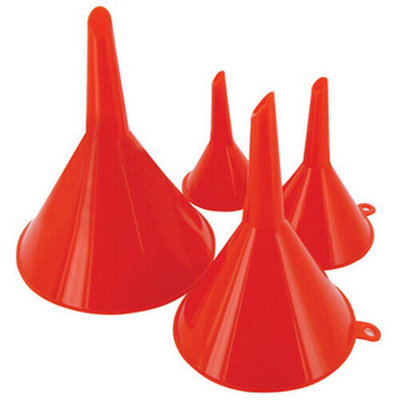 4 Piece Funnel Set Liquid 50mm 75m 100mm & 120mm | DIY at B&Q