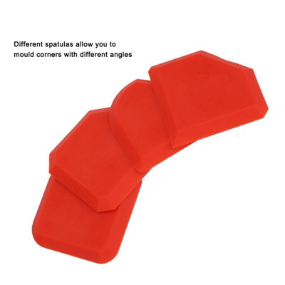 4-Piece Silicone Sealant Removal and Smoothing Tool Kit for Caulking ...