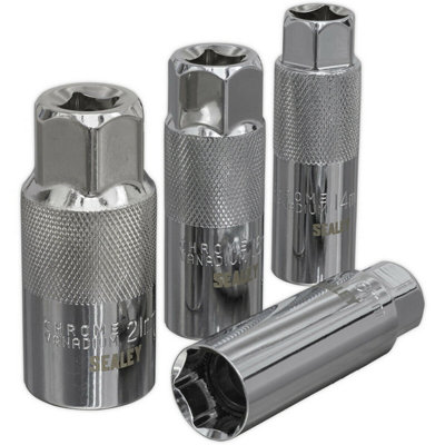 4 Piece Spark Plug Socket Set - 3/8" Sq Drive WallDrive Sockets ...