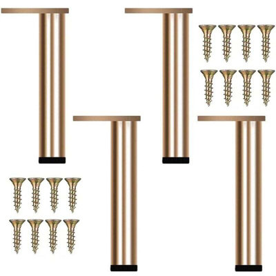 4 Pieces Adjustable Furniture Legs 30cm Modern Sofa Legs Gold Bed Legs ...