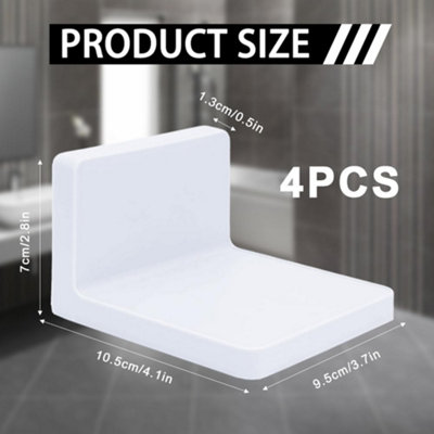 4 Pieces Small Floating Shelves No Drilling Wall Shelves Waterproof ...