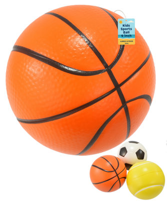 4" PU Small Balls - Basketball Football Tennis Ball for Kids