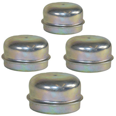 4 Replacement 50mm Metal Dust Cap Wheel Hub Trailer Bearing Grease Cover