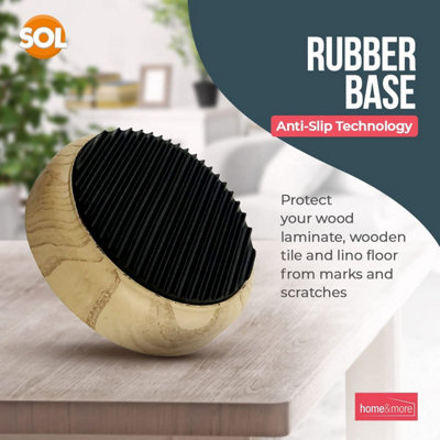 4 Rubber Base Castor Cups for Wooden Floors and Carpets - Wooden ...