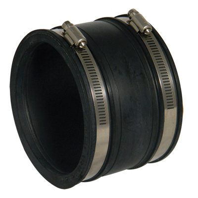 4" Rubber Coupling 110mm PVC Soil Drain Pipe Coupler - Repair Fitting ...