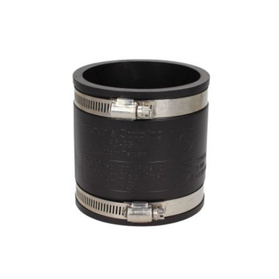 4" Rubber Coupling 110mm PVC Soil Drain Pipe Coupler - Repair Fitting ...