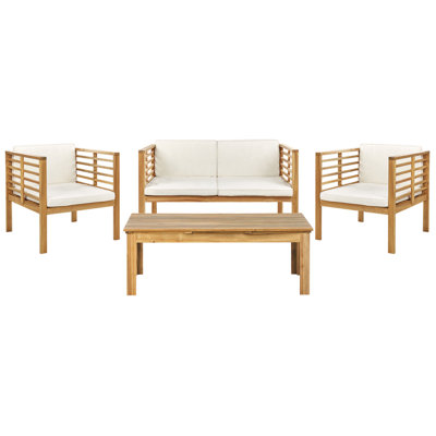 4 Seater PACIFIC Acacia Wood Off-White
