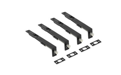 4 Set Flush Door Bolt Matt Black Finish Concealed Security French ...