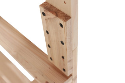 4 Shelf Pine Slatted Storage Unit - Pre Sanded Pine
