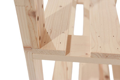 4 Shelf Pine Slatted Storage Unit - Pre Sanded Pine