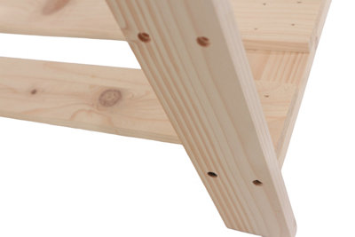 4 Shelf Pine Slatted Storage Unit - Pre Sanded Pine