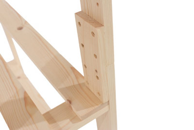 4 Shelf Pine Slatted Storage Unit - Pre Sanded Pine