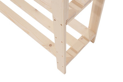 4 Shelf Pine Slatted Storage Unit - Pre Sanded Pine