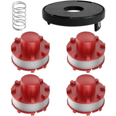 4 Spools 1 Cover 1 Spring Trimmer Spool Replacement for Einhell GE-CT ...