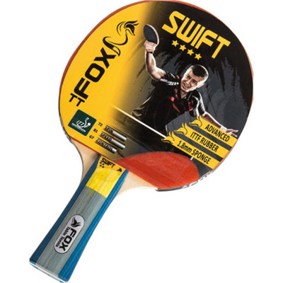 4 STAR Table Tennis Bat - 1.8mm Sponge 6mm Blade Flared Handle Racket ...
