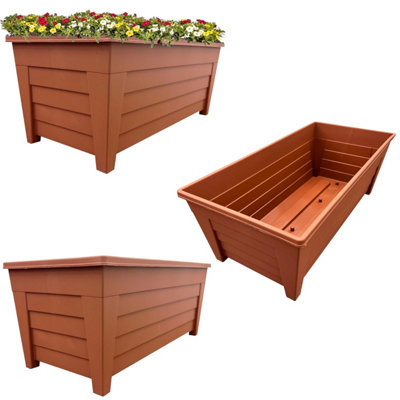 4 Terracotta Large Grosvenor Troughs Planter For Home, Office ...