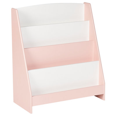 4 Tier Bookcase LILOET 70 cm Pastel Pink