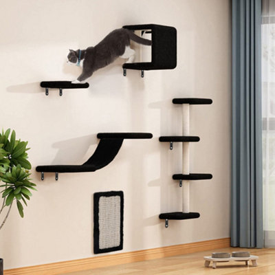 4 Tier Cat Tower Floor to Ceiling Cat Tree Climbing Tree Tall Kitty ...