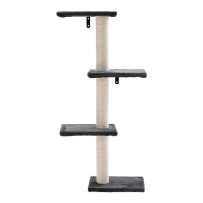 4 Tier Cat Tower Floor to Ceiling Cat Tree Climbing Tree Tall Kitty ...