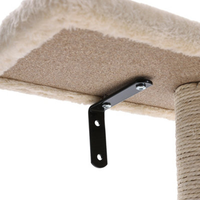 4 Tier Cat Tower Floor to Ceiling Cat Tree Climbing Tree Tall Kitty ...