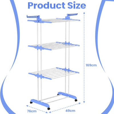 4 Tier Clothes Airer Rack Indoor & Outdoor Dryer Laundry Dry Rail ...