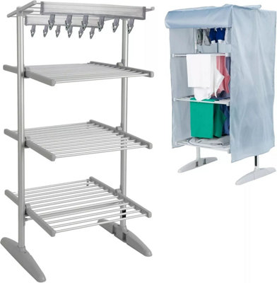 4 Tier Digital Extendable Electric Heated Clothes Airer With Cover ...