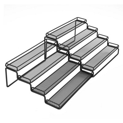 4 Tier Expandable Kitchen Ladder Spice Rack Cupboard Organizer at B&Q