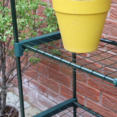 4-Tier Garden Storage Shelves Shelving Unit Greenhouse Shelf Shed Rack ...