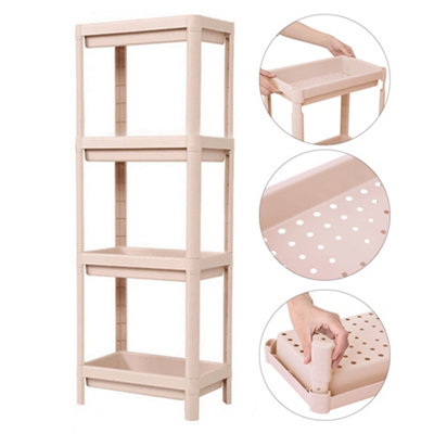 4-Tier Multifunction Plastic Storage Rack for Kitchen Bathroom